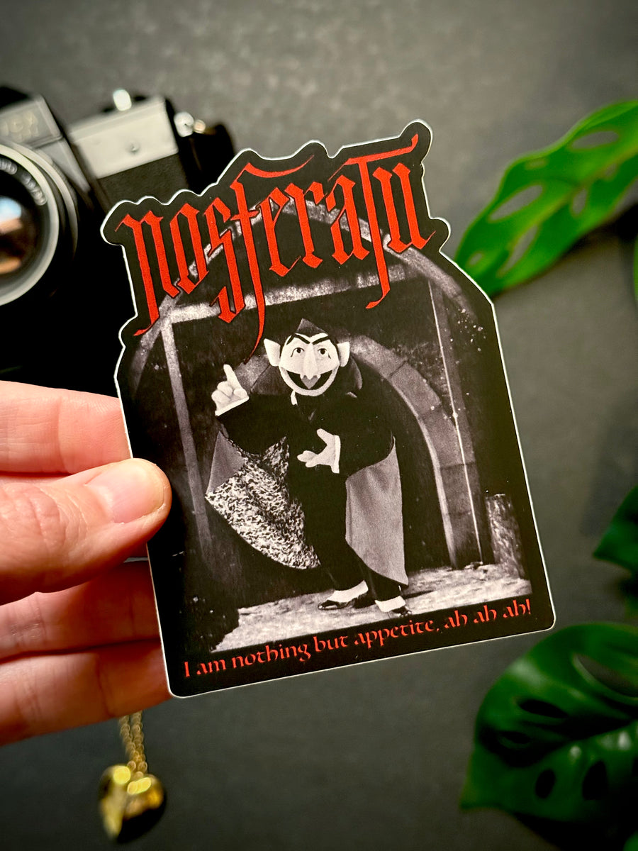 Vampire Puppet Sticker, Nosferatu inspired 4x4 inches large vinyl ...
