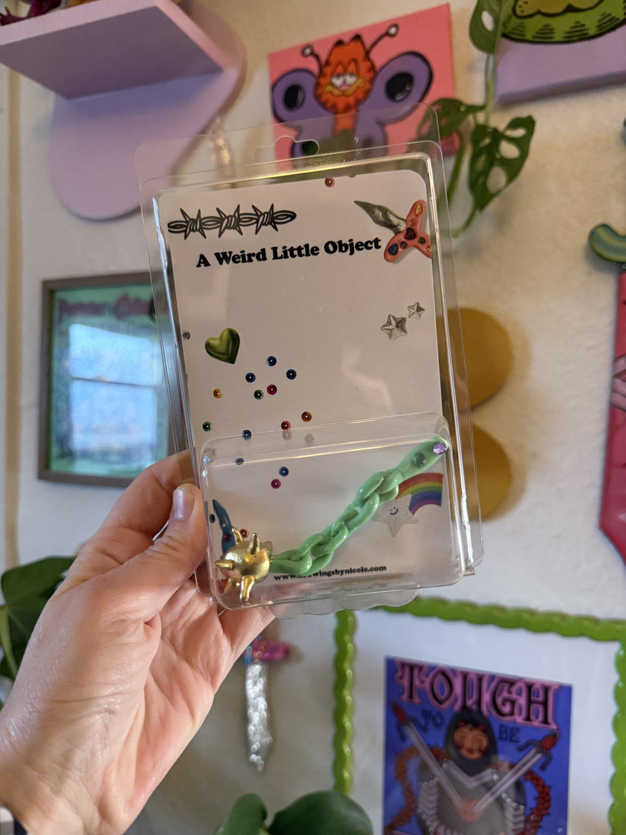 Pink and Green Snail, A Weird Little Object #14, clay and gloss ...