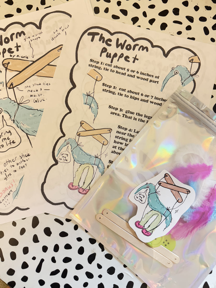 The Worm Puppet Kit – Drawings By Nicole