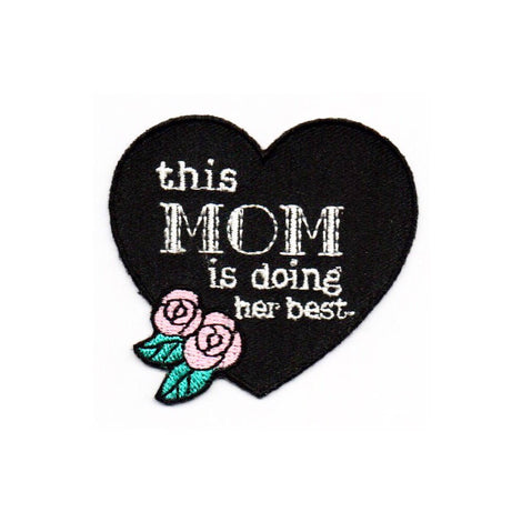 This Mom is Doing Her Best Heart patch. White. Mother's Day Gift ...