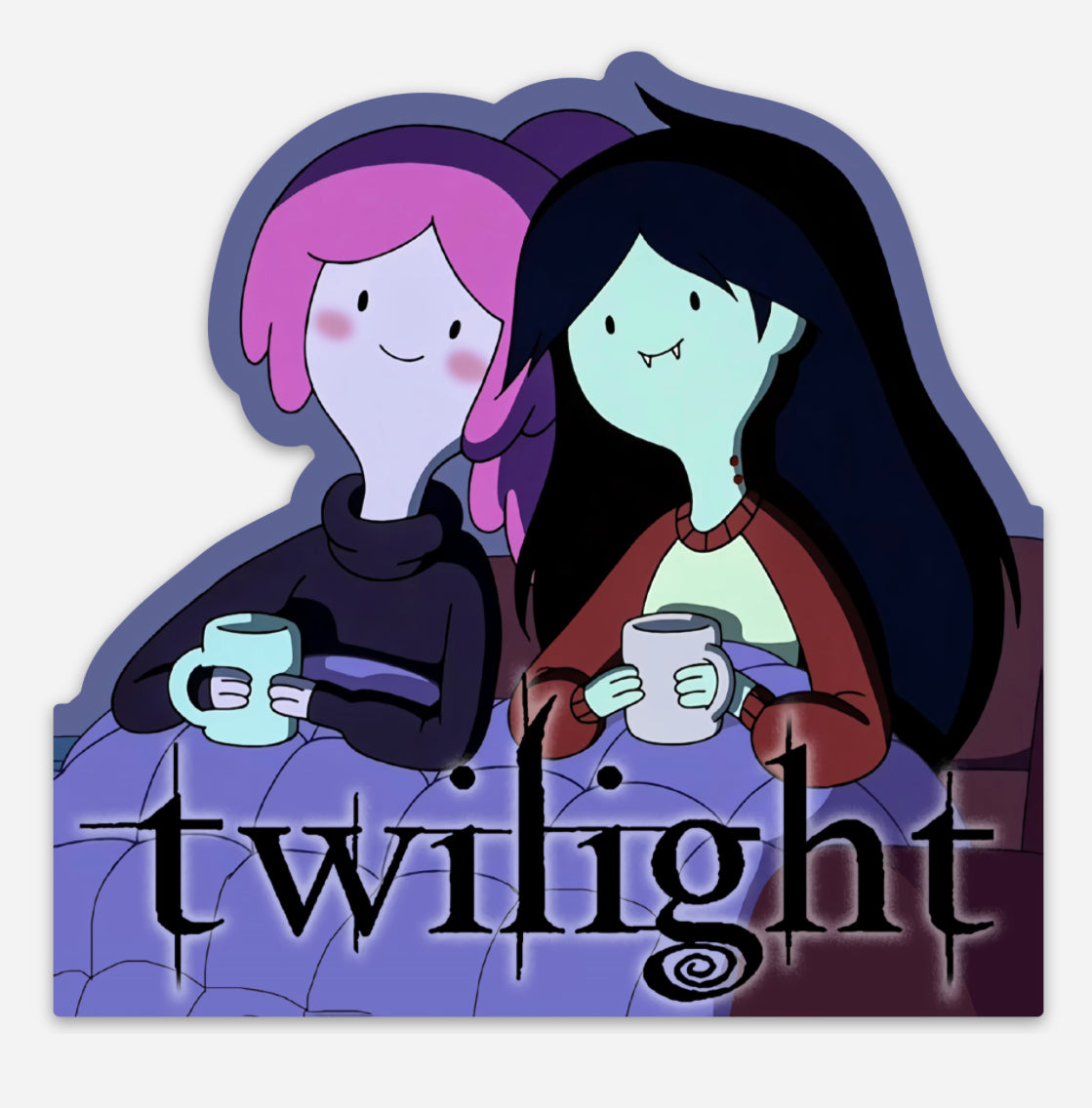 Marceline and Bubblegum Adventure Time Twilight vampire lover sticker ...